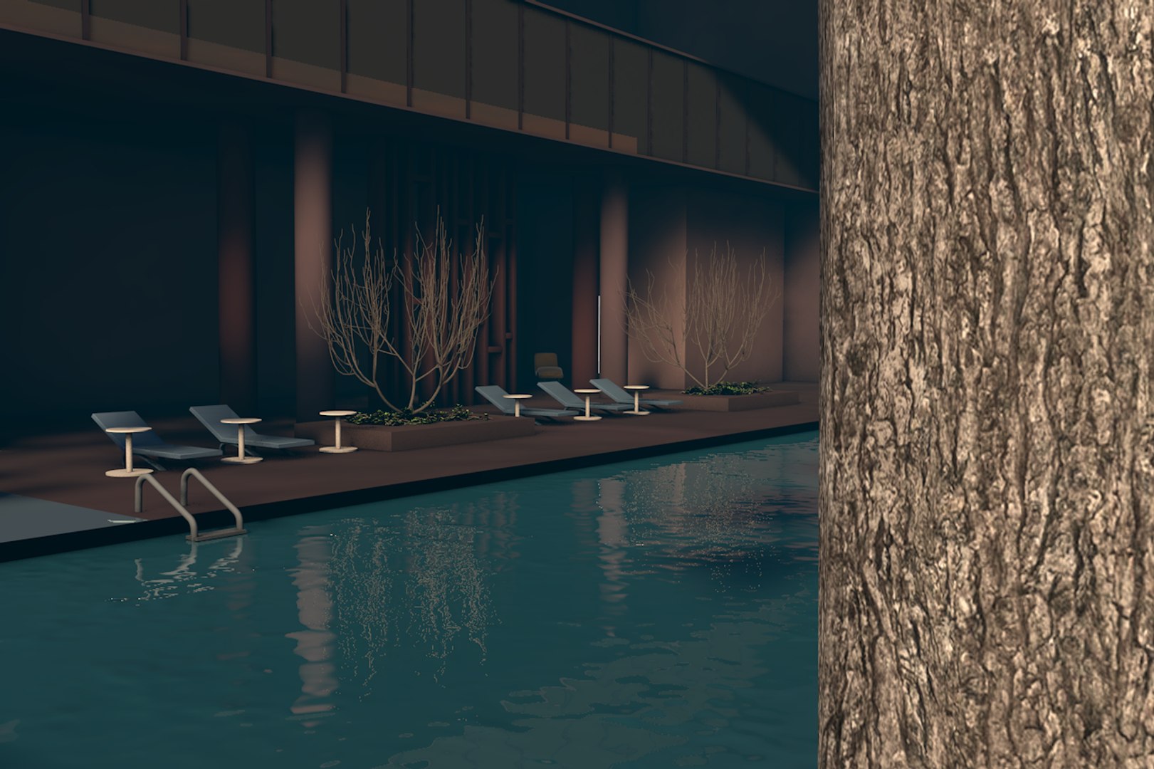 3D Hotel Suit Pool Scene Model - TurboSquid 1338674