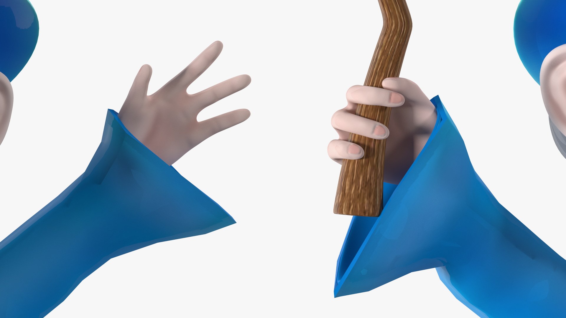 Old Wizard Cartoon Character Rigged 3D Model - TurboSquid 2130174