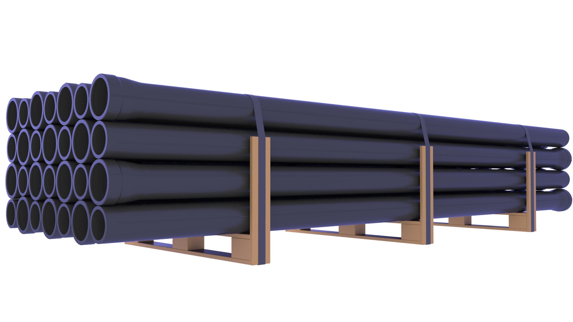 Pallet Cast Iron Pipe 30 3D Model - TurboSquid 2096453