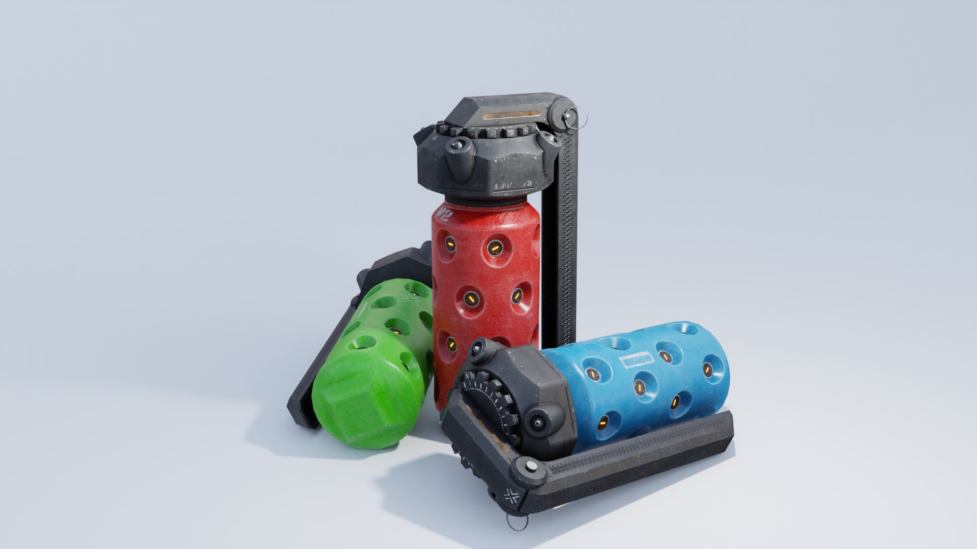Sci-fi Flashbang Grenade 4K And 2K Textures 3D Model - TurboSquid 2078351