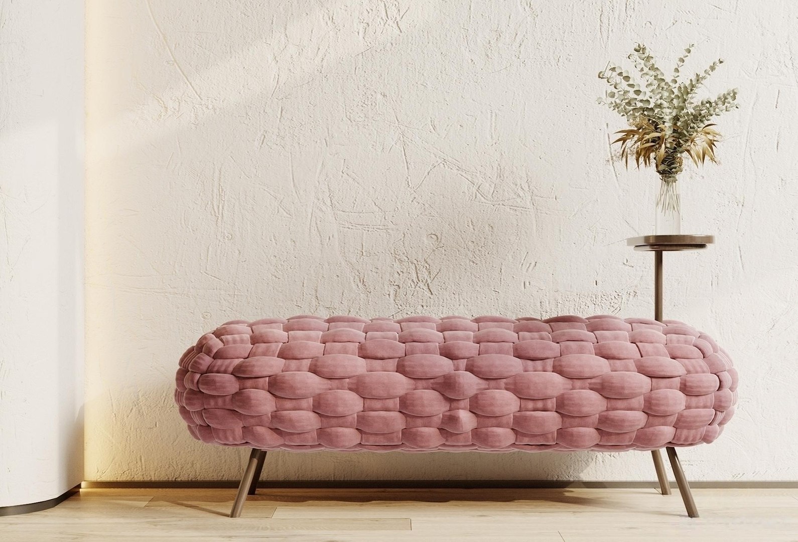 3D Nordic end bed stool model - TurboSquid 2120807