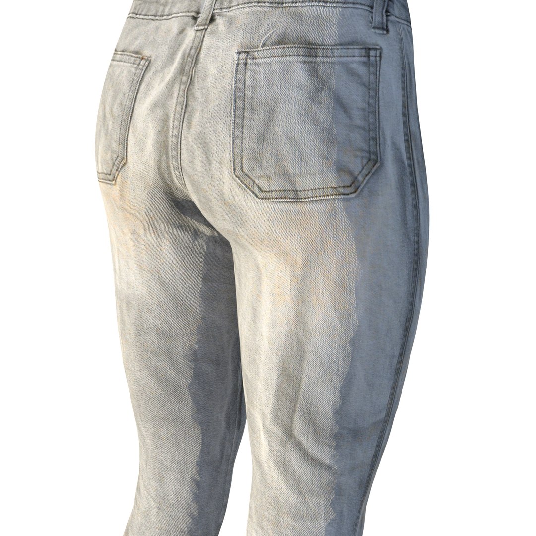 3d Realistic Rise Jeans