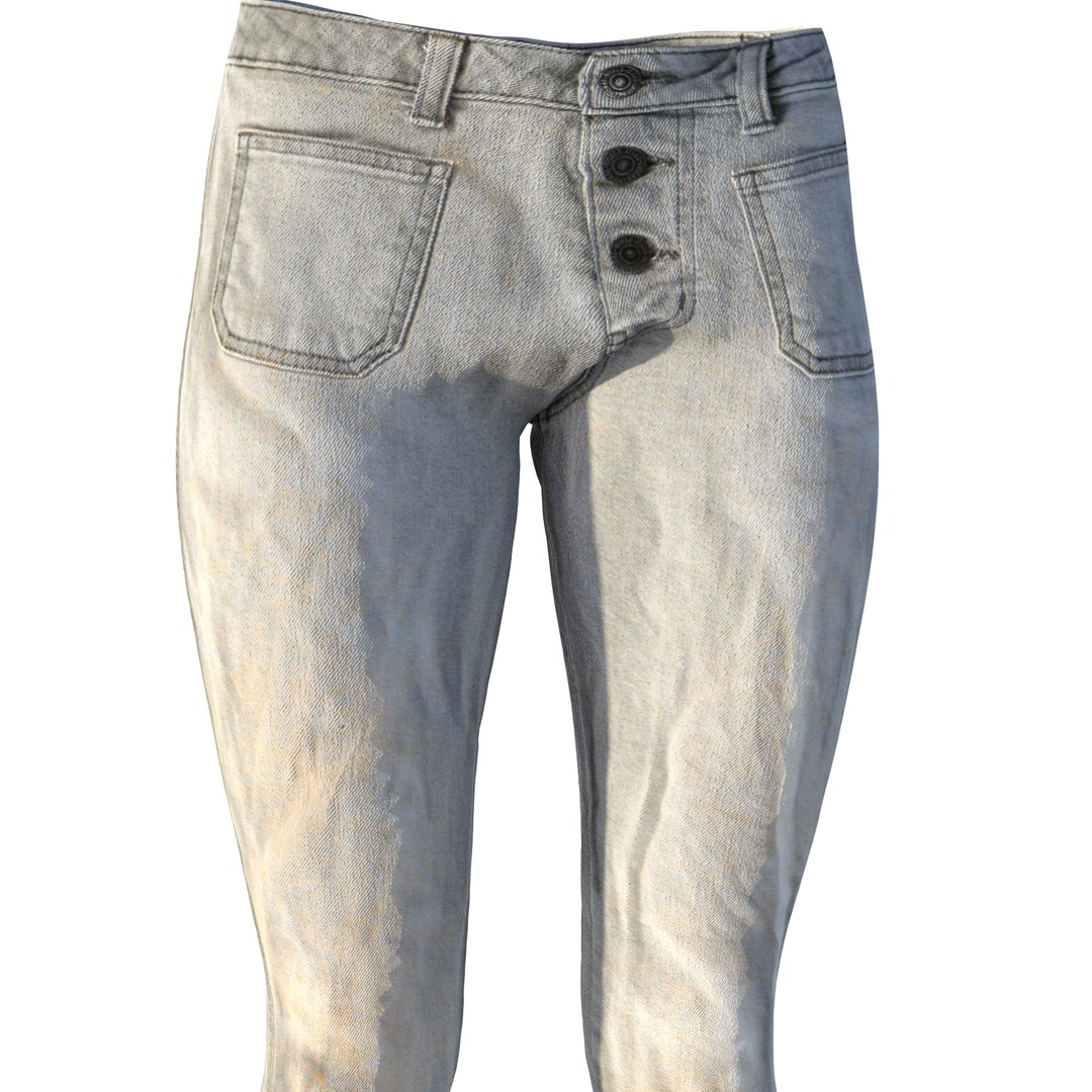 3d Realistic Rise Jeans