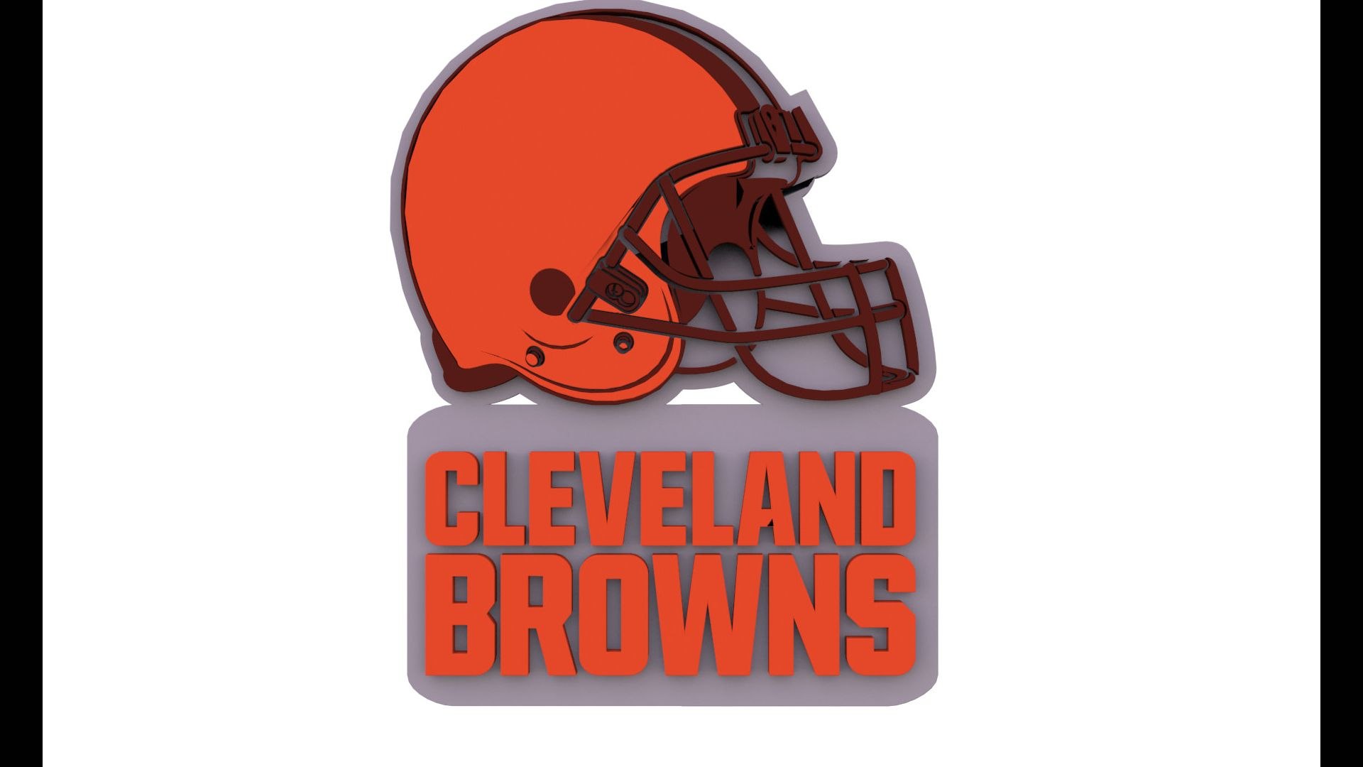 Cleveland Browns Logo Shield Printable And Renderable 3D Model ...
