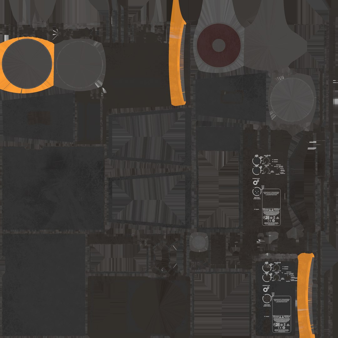 Big Black Concert Speakers With 4K Textures 3D Model - TurboSquid 1967093