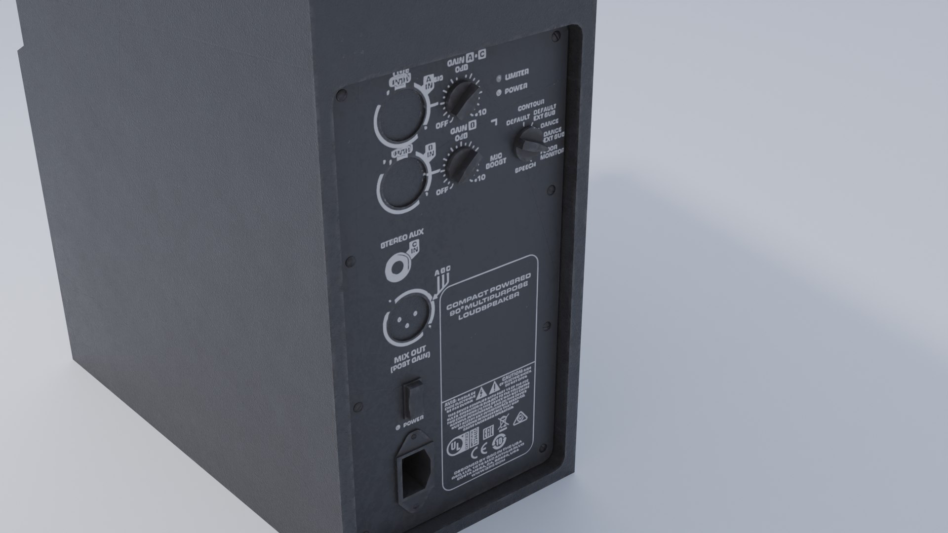 Big Black Concert Speakers With 4K Textures 3D Model - TurboSquid 1967093