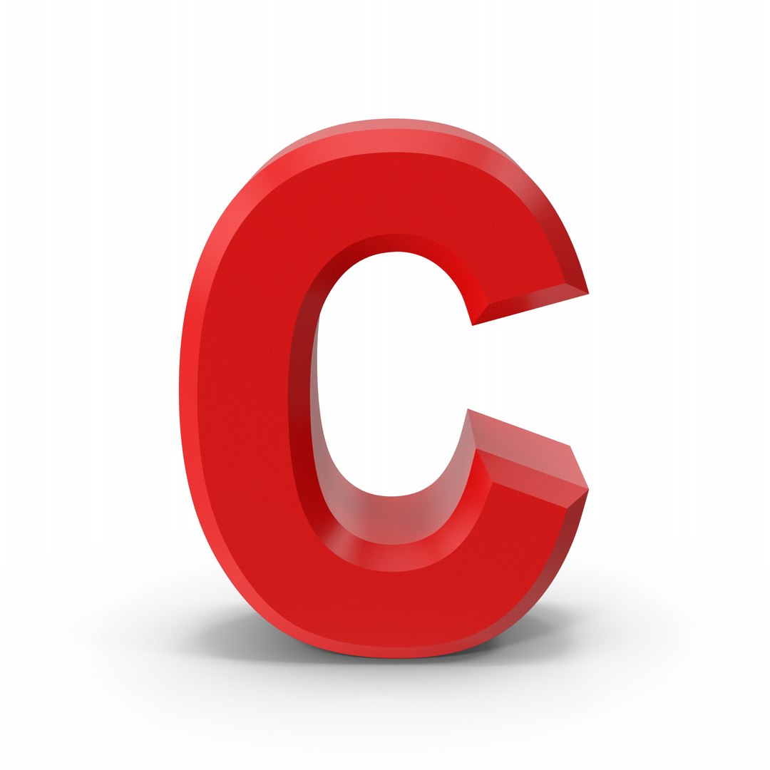 3D Red Letter C - TurboSquid 2271668