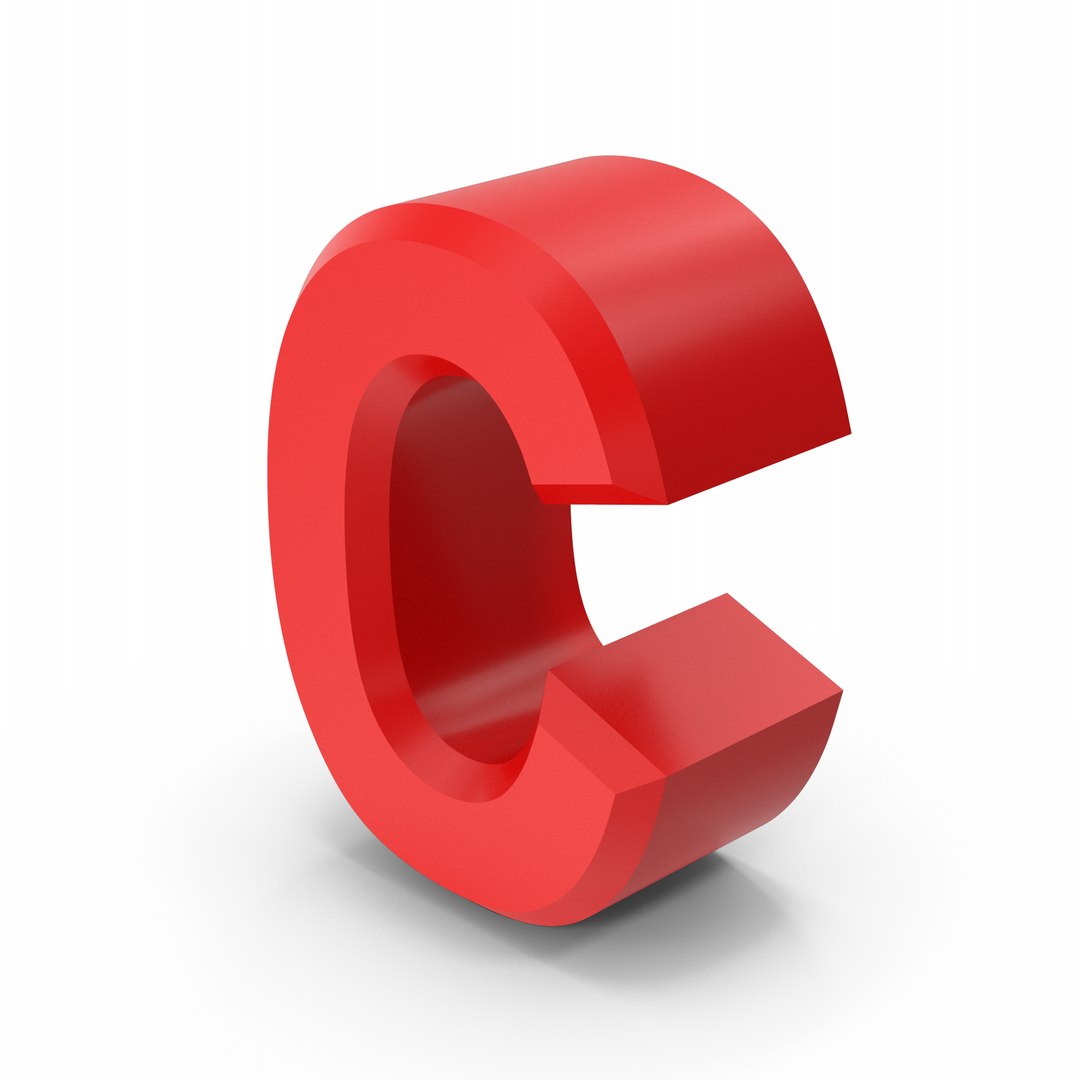 3D Red Letter C - TurboSquid 2271668