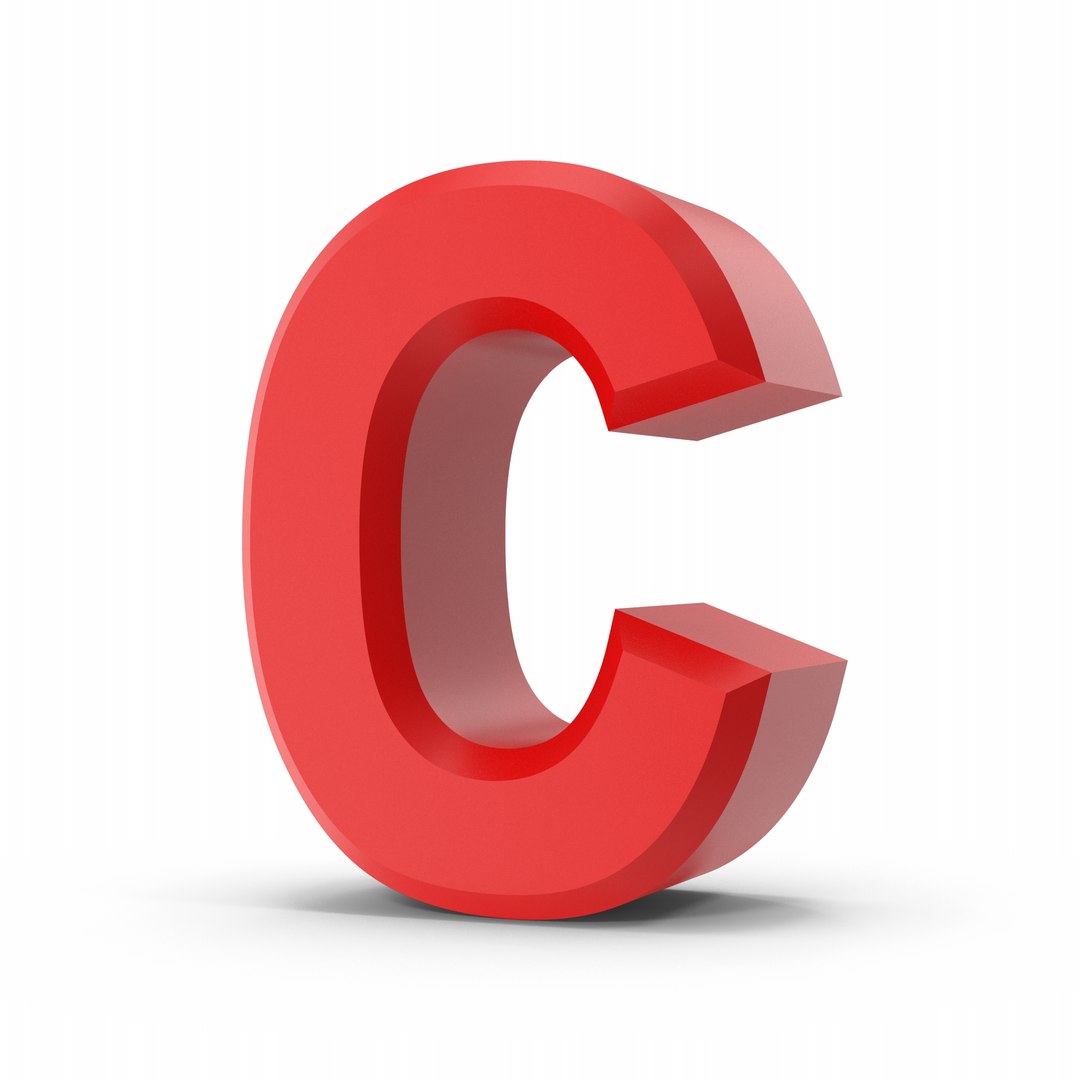 3D Red Letter C - TurboSquid 2271668