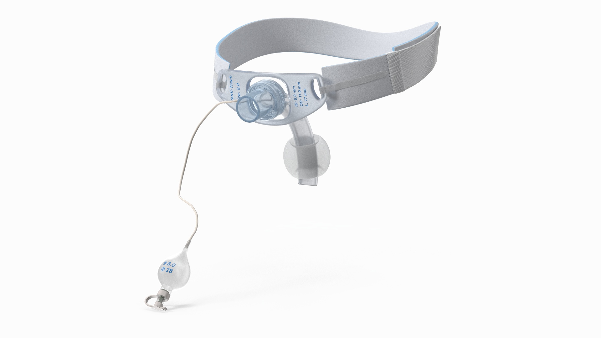 3D Cuffed Tracheostomy Tube With Neck Strap - TurboSquid 2405892