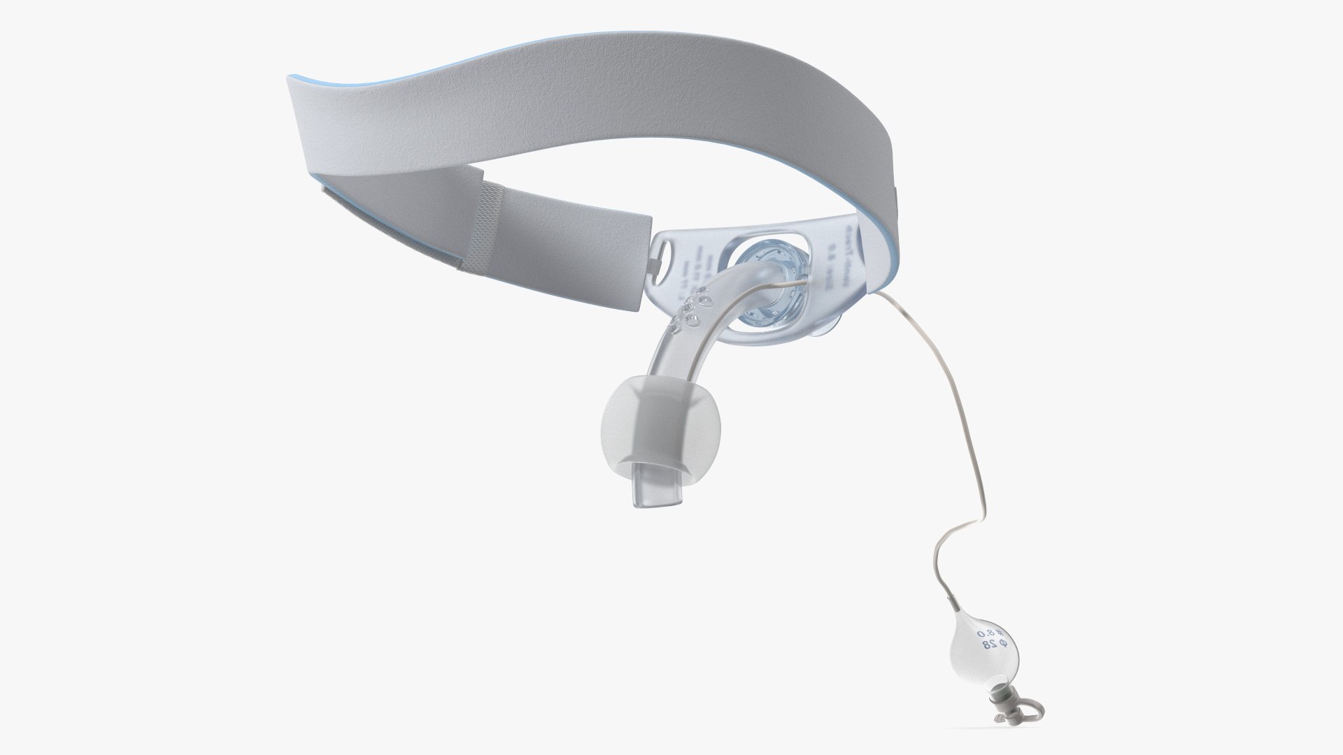 3D Cuffed Tracheostomy Tube With Neck Strap - TurboSquid 2405892