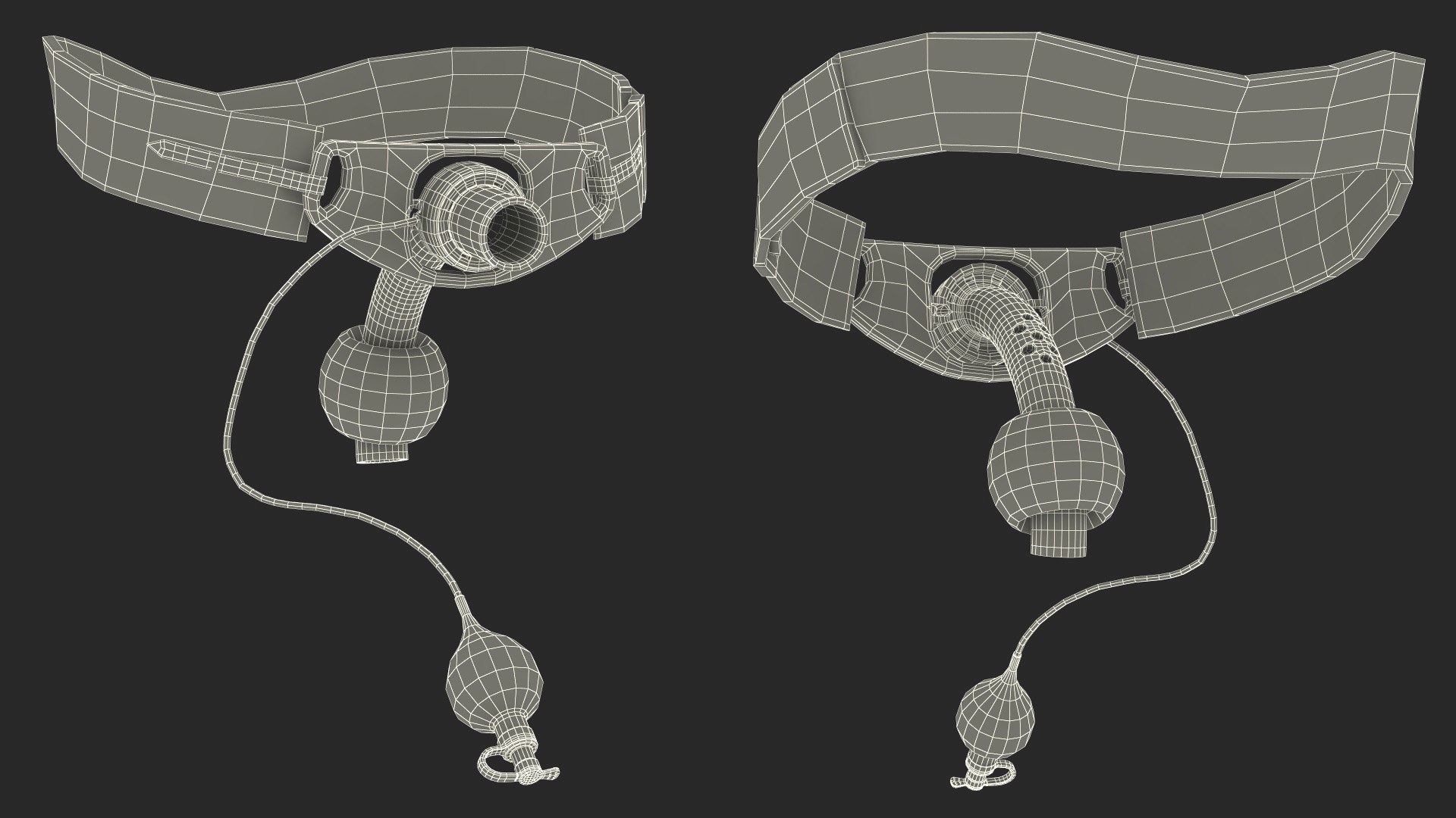 3D Cuffed Tracheostomy Tube With Neck Strap - TurboSquid 2405892