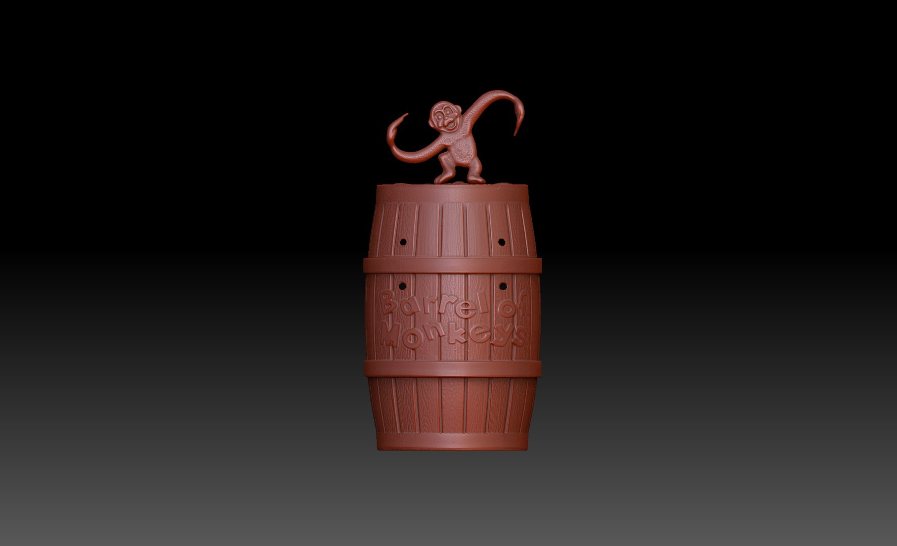 3d Scan Barrel Monkeys Model
