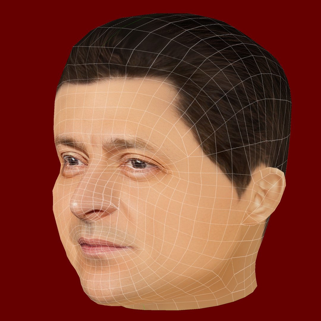 Low Poly Head Of The President - Volodymyr Zelenskyy 3D Model ...