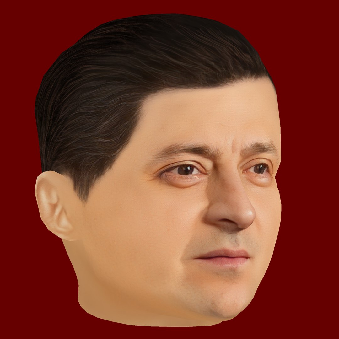 Low Poly Head Of The President - Volodymyr Zelenskyy 3D Model ...