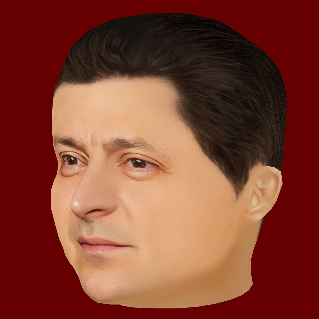 Low Poly Head Of The President - Volodymyr Zelenskyy 3D Model ...