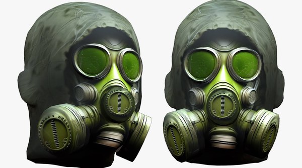 modelo 3d Gas mask helmet 3d model military combat soldier armor scifi ...
