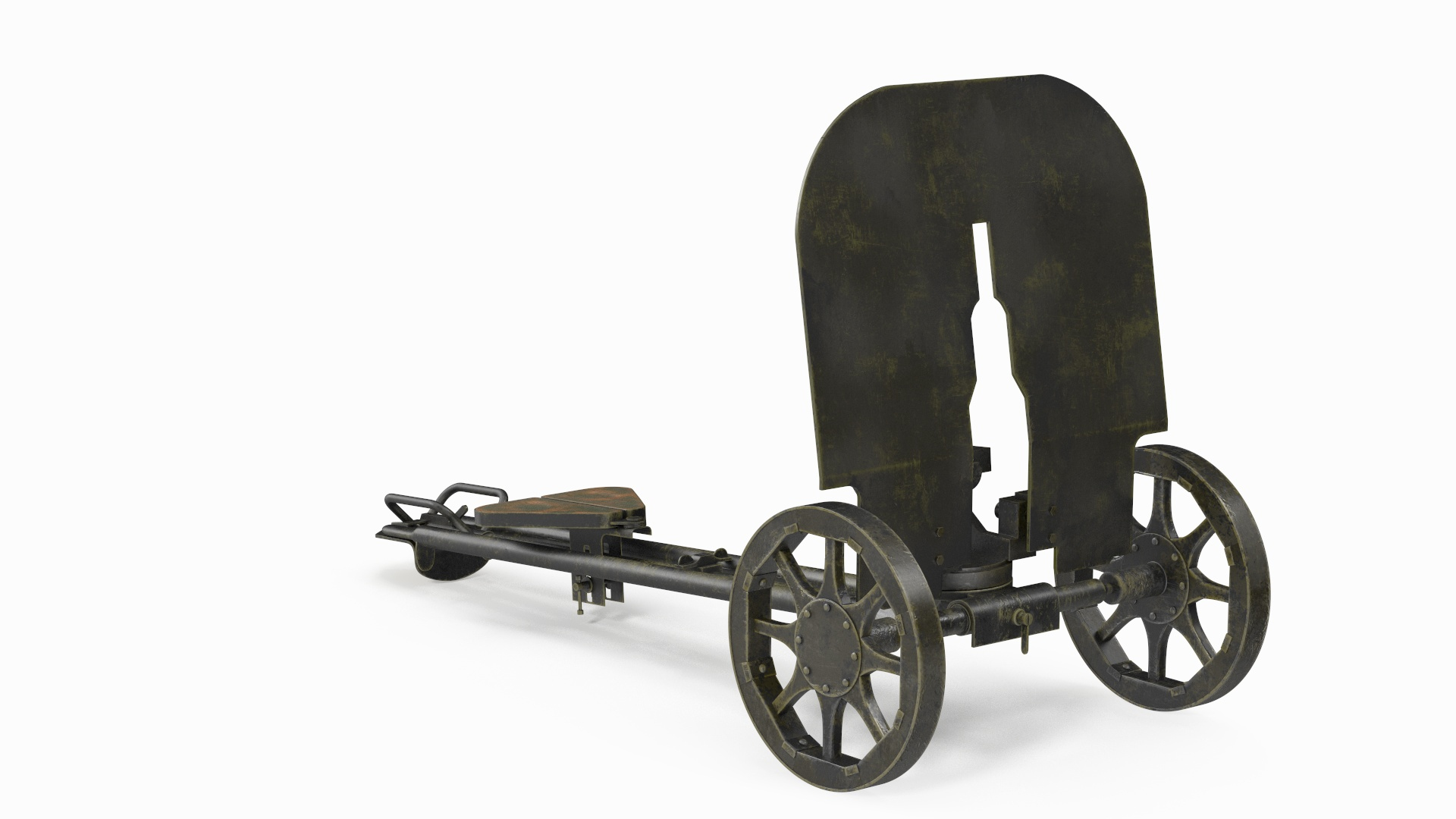 3D DShK Wheeled Mount With Armor Shield Dark Green Model - TurboSquid ...