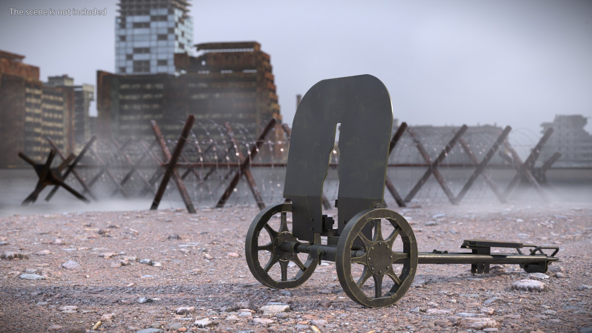 3D DShK Wheeled Mount With Armor Shield Dark Green Model - TurboSquid ...