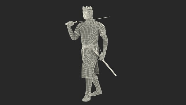 3D crusader knight king walking model - TurboSquid 1509486
