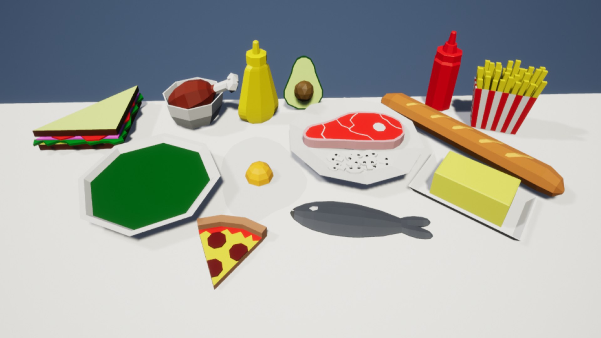 Pack 40 Food Items Low Poly 3D Model - TurboSquid 2227542