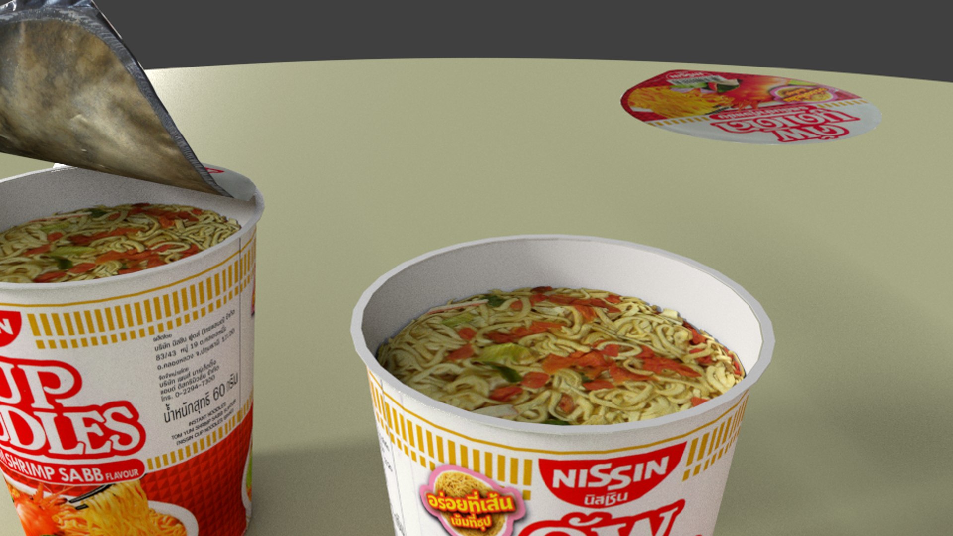3d Nissin Cup Noodle Tom Model