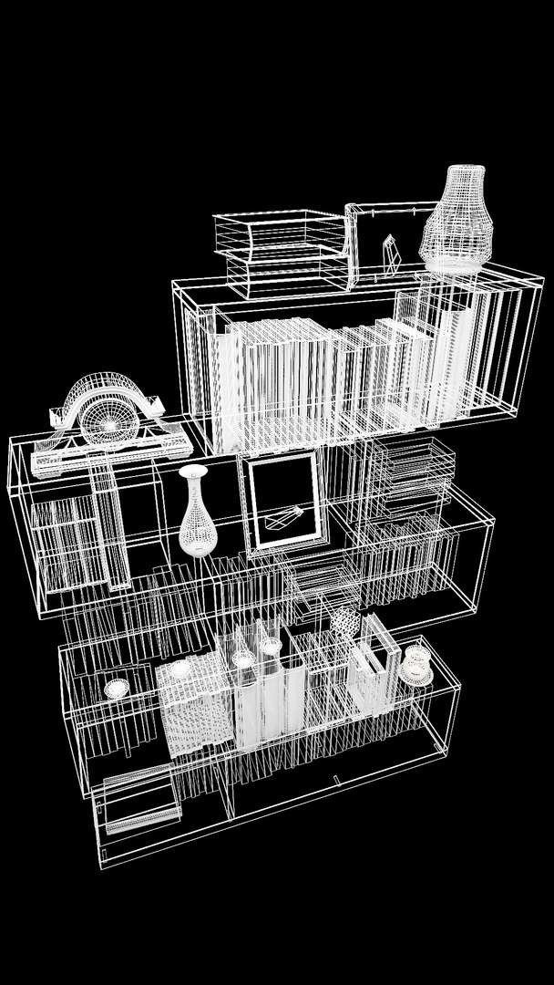 3D Bookshelf Slider Boxes With Books - TurboSquid 1871836