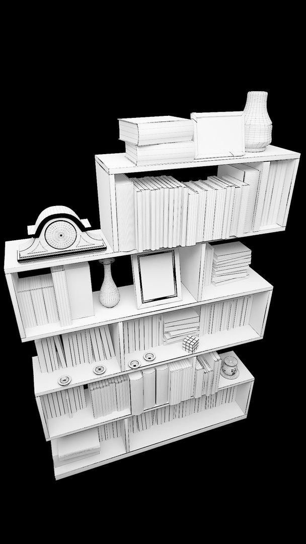 3D Bookshelf Slider Boxes With Books - TurboSquid 1871836
