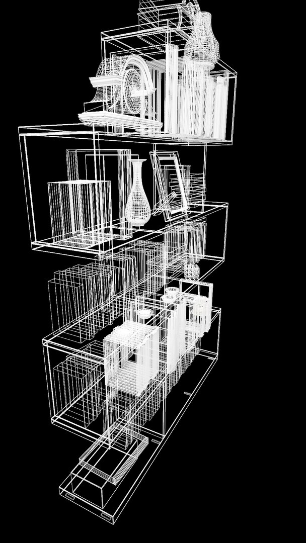 3D Bookshelf Slider Boxes With Books - TurboSquid 1871836