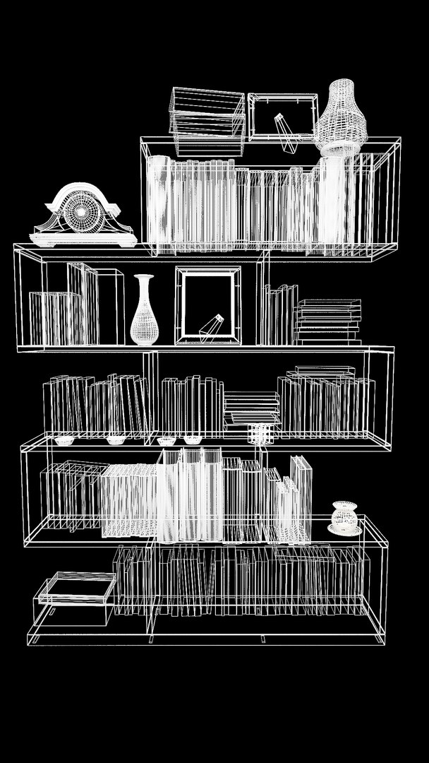 3D Bookshelf Slider Boxes With Books - TurboSquid 1871836