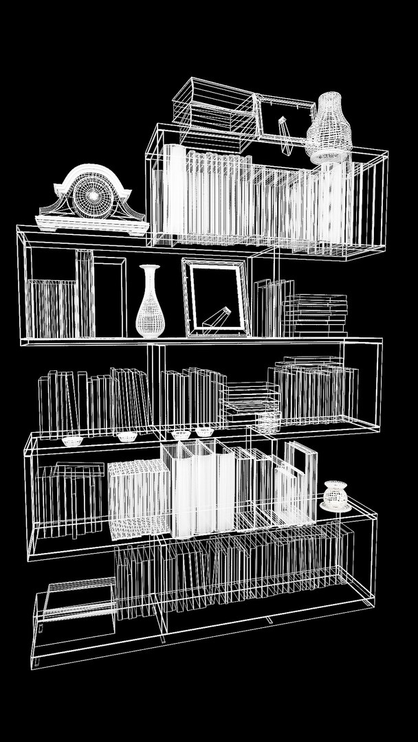 3D Bookshelf Slider Boxes With Books - TurboSquid 1871836