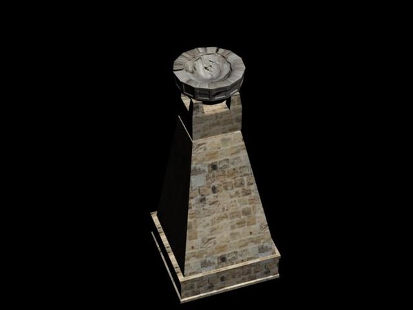 mexica aztec torch holder 3d model