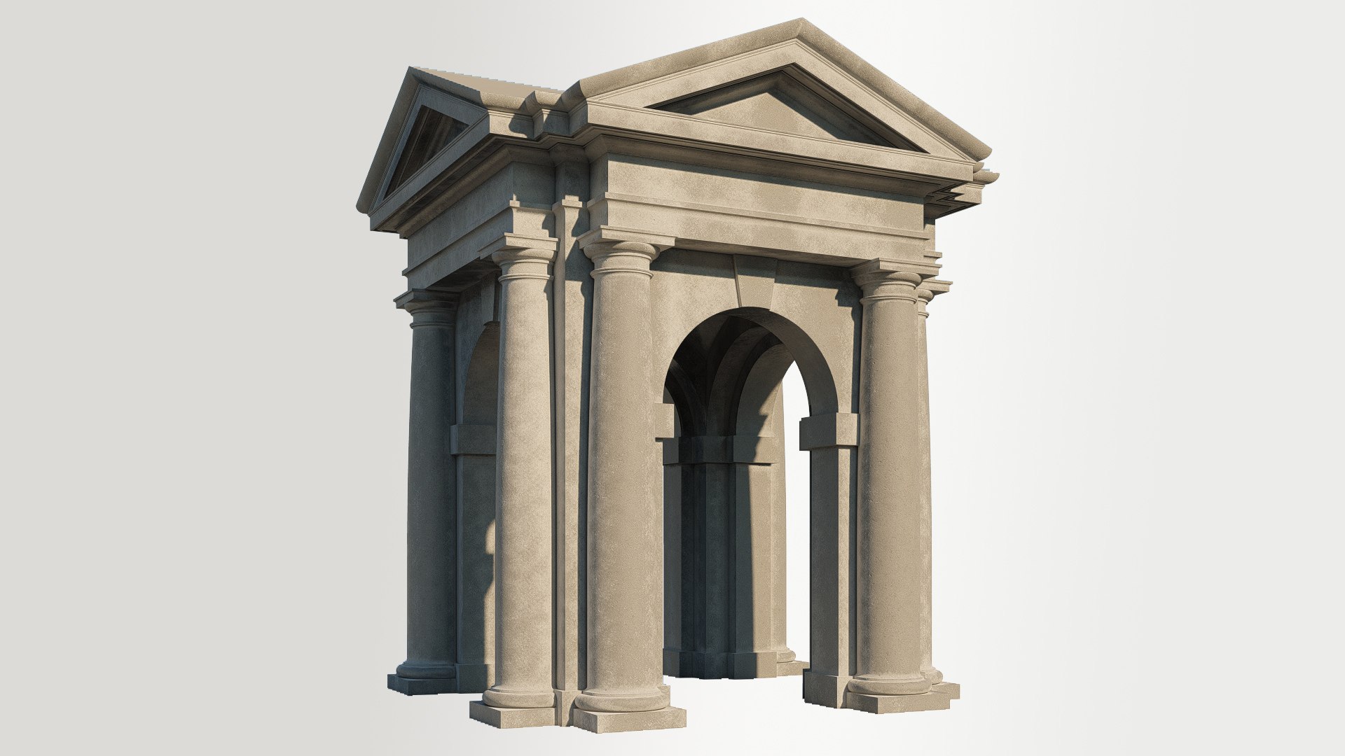 3D Collection Gazebo Arched Portico In Tuscan Orde On Vignola ...