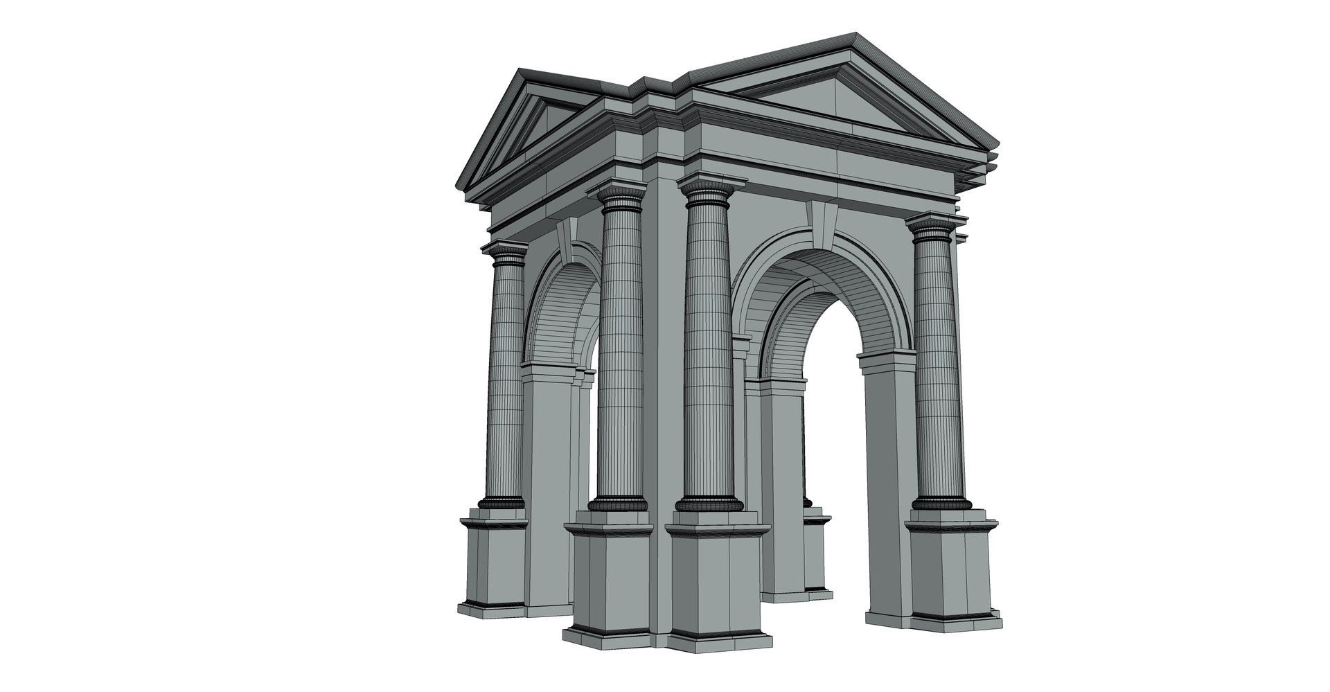 3D Collection Gazebo Arched Portico In Tuscan Orde On Vignola ...