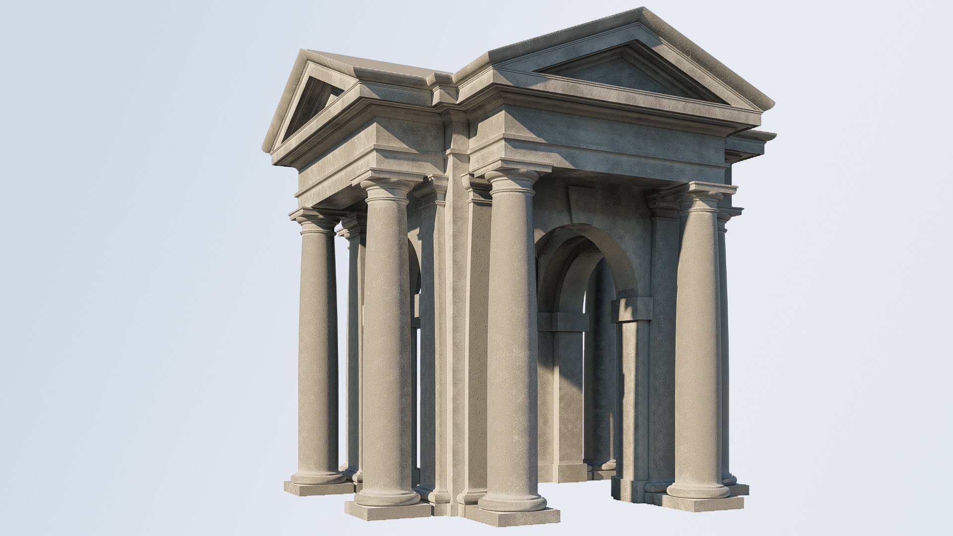 3D Collection Gazebo Arched Portico In Tuscan Orde On Vignola ...