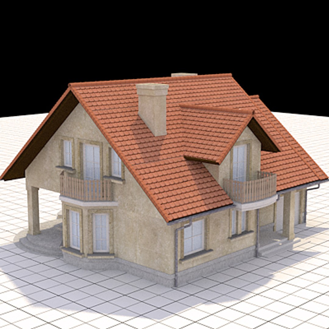 single-family house 3d model
