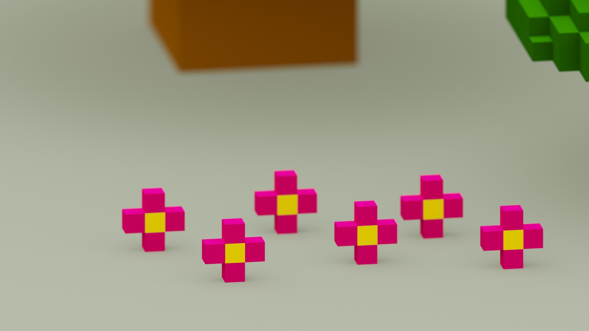 Voxel Tree and Flower 3D model - TurboSquid 1877213