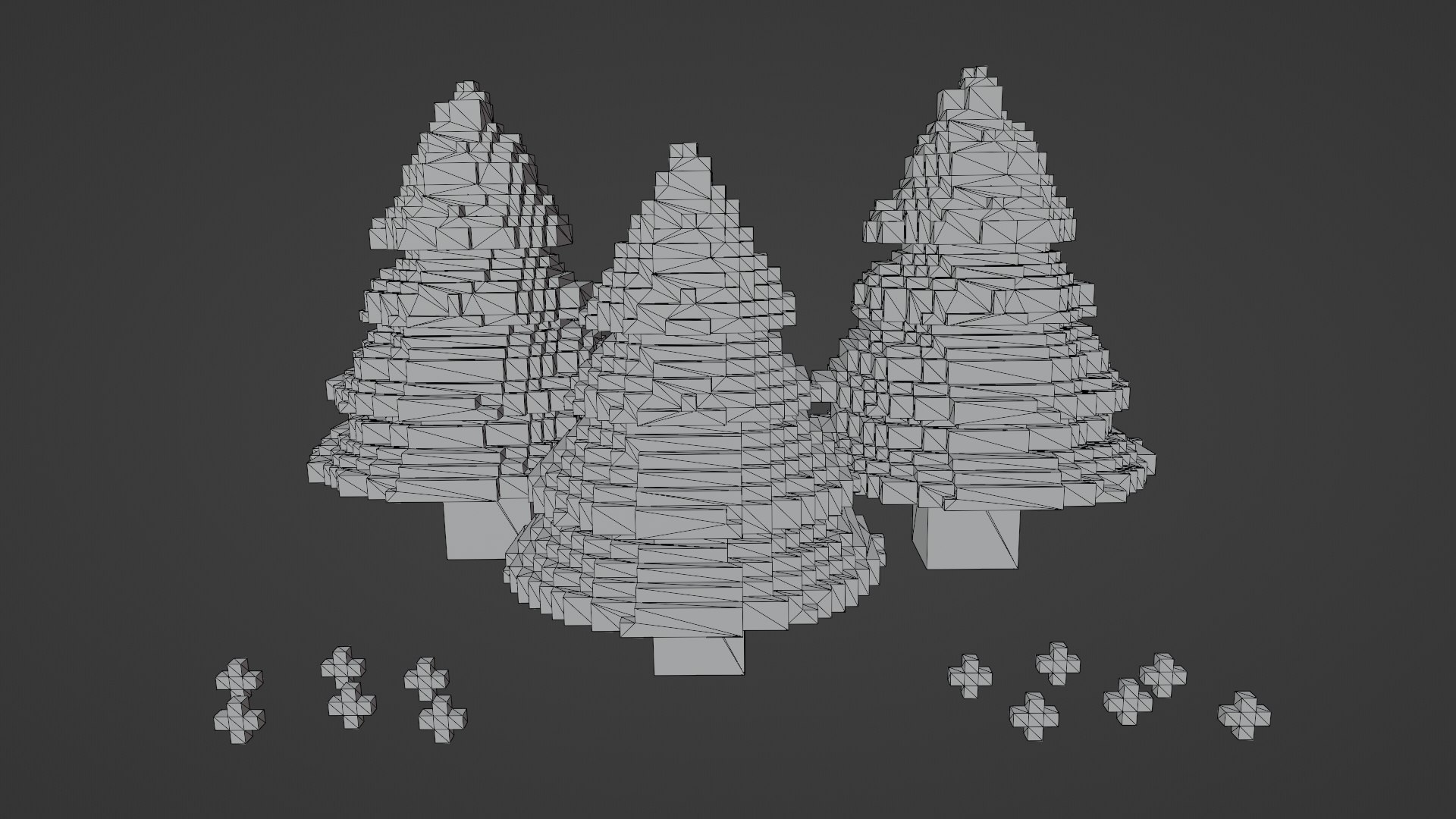 Voxel Tree and Flower 3D model - TurboSquid 1877213