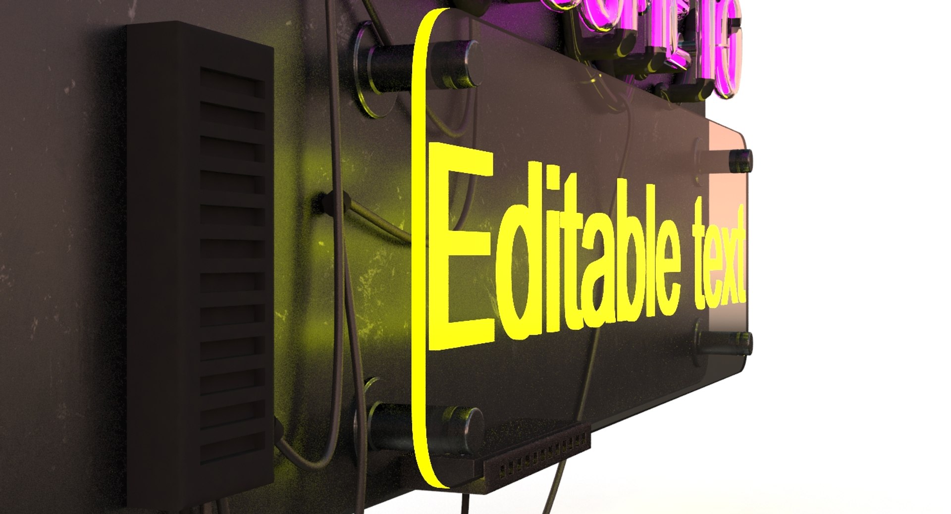 3D Neon Sign 2 Model - TurboSquid 1216646