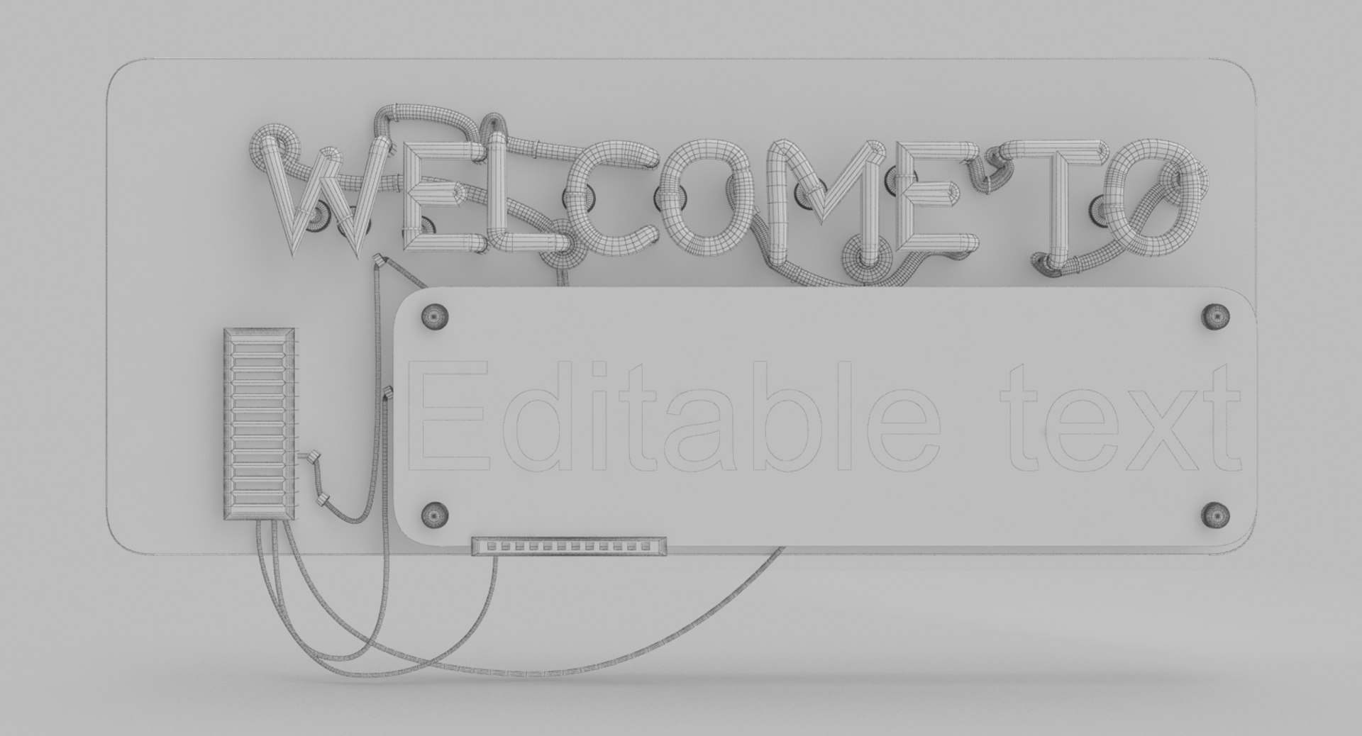 3D Neon Sign 2 Model - TurboSquid 1216646