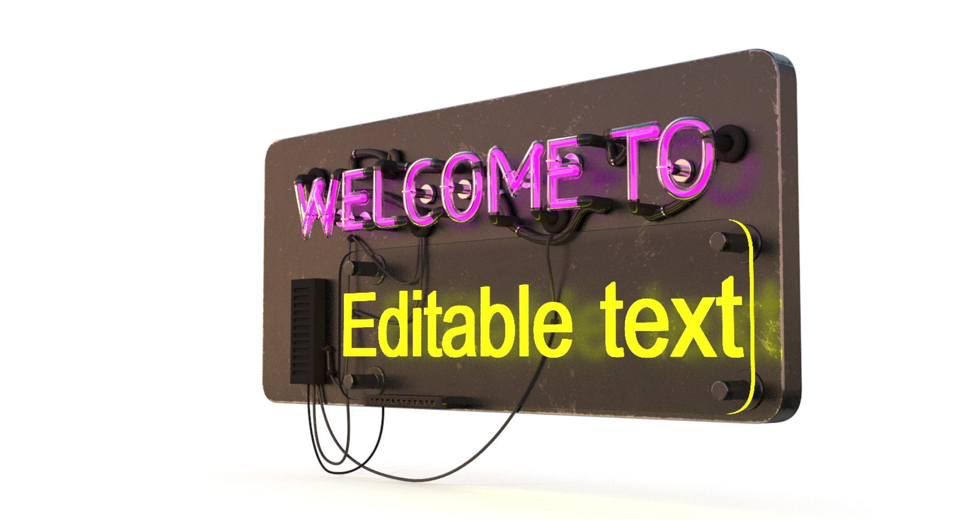 3D Neon Sign 2 Model - TurboSquid 1216646