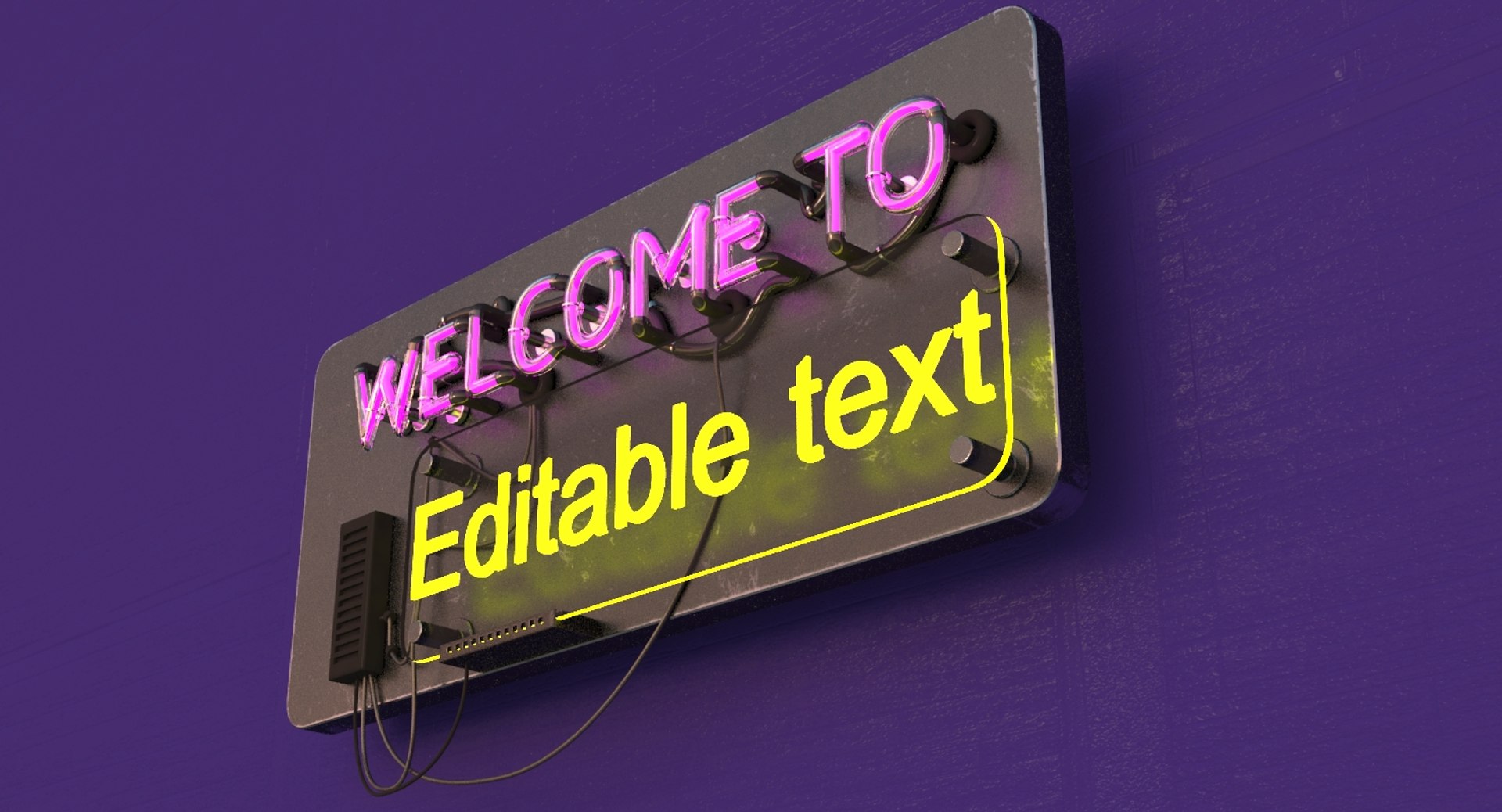 3D Neon Sign 2 Model - TurboSquid 1216646