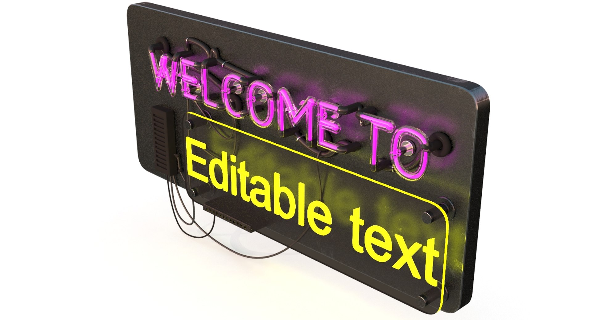 3D Neon Sign 2 Model - TurboSquid 1216646