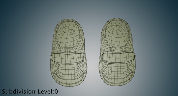 3d pink children s shoes model