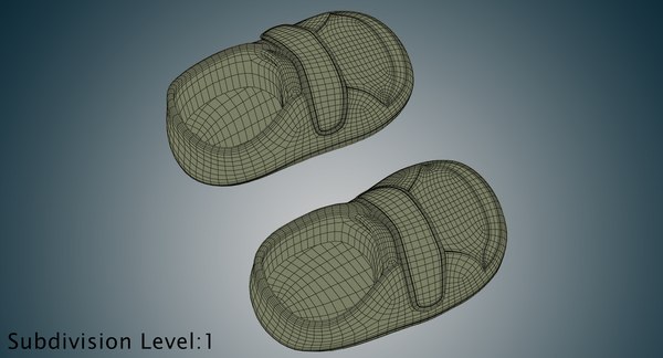 3d pink children s shoes model