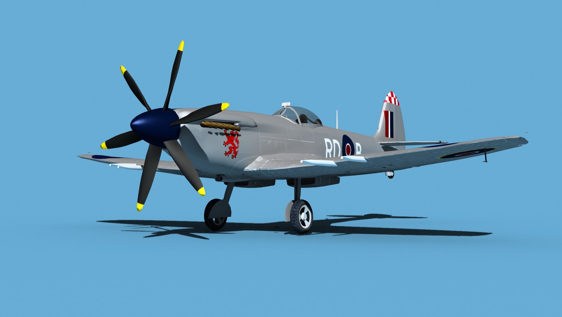 Supermarine Spitfire Mk XXIII V05 3D - TurboSquid 1926324