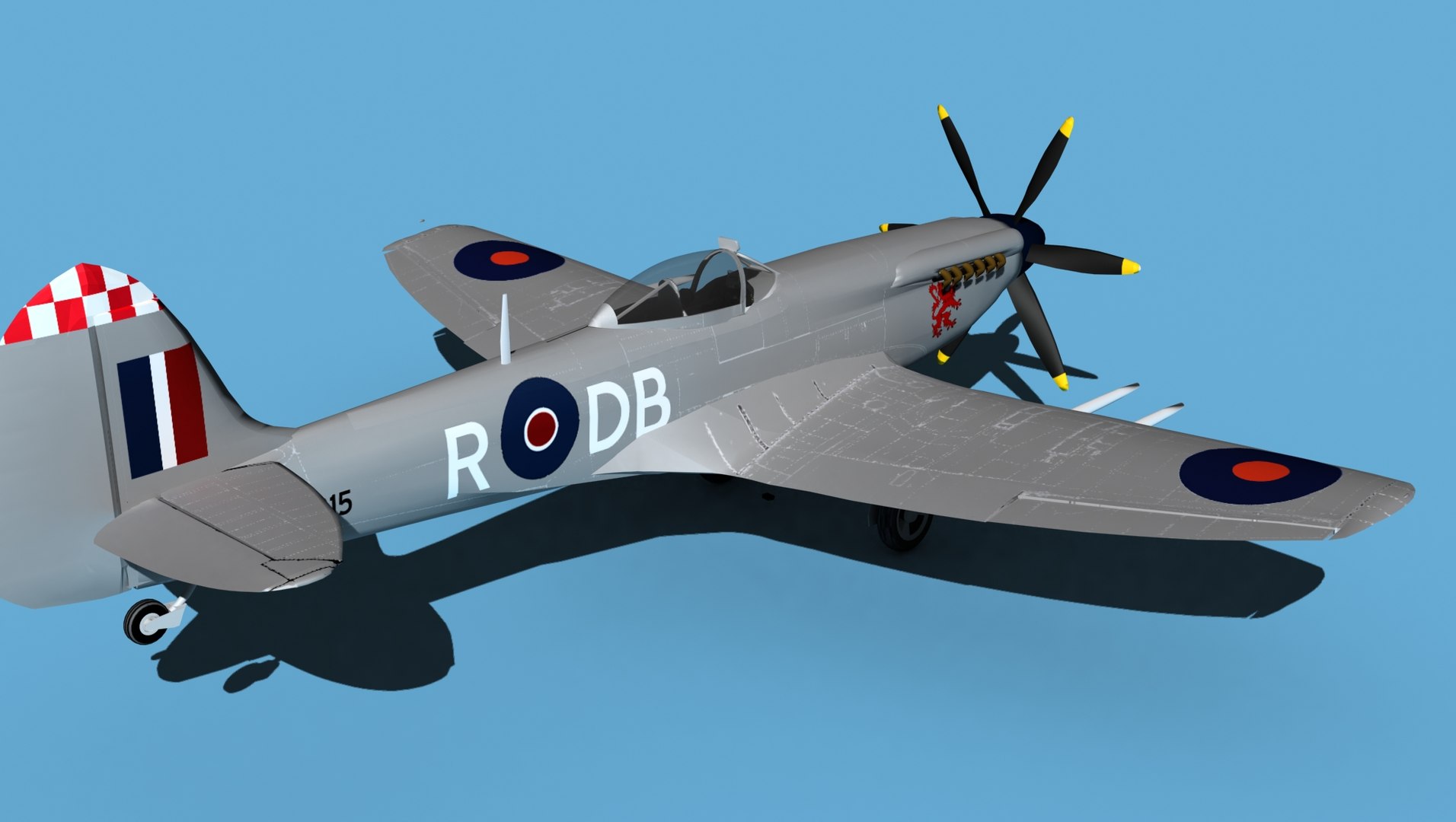 Supermarine Spitfire Mk XXIII V05 3D - TurboSquid 1926324