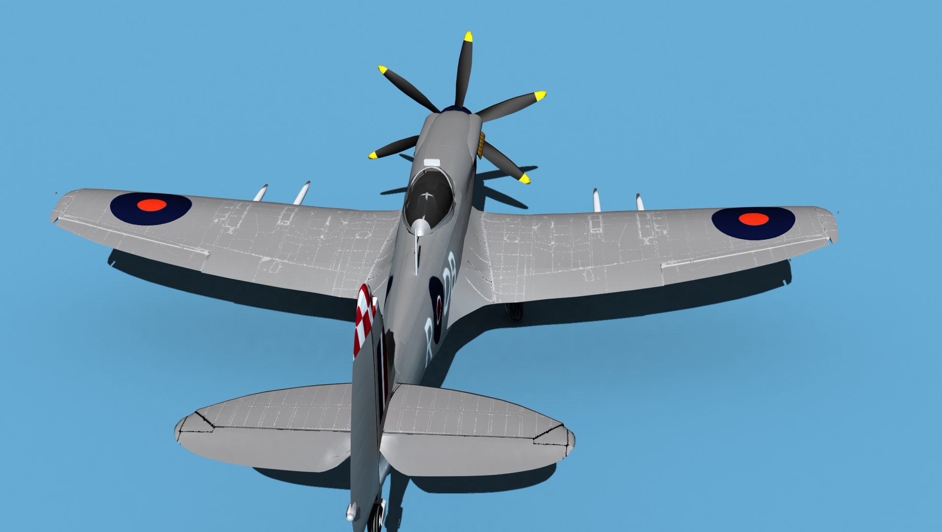 Supermarine Spitfire Mk XXIII V05 3D - TurboSquid 1926324