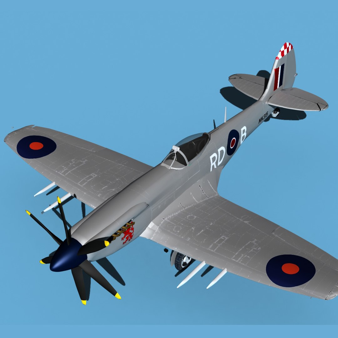 Supermarine Spitfire Mk XXIII V05 3D - TurboSquid 1926324