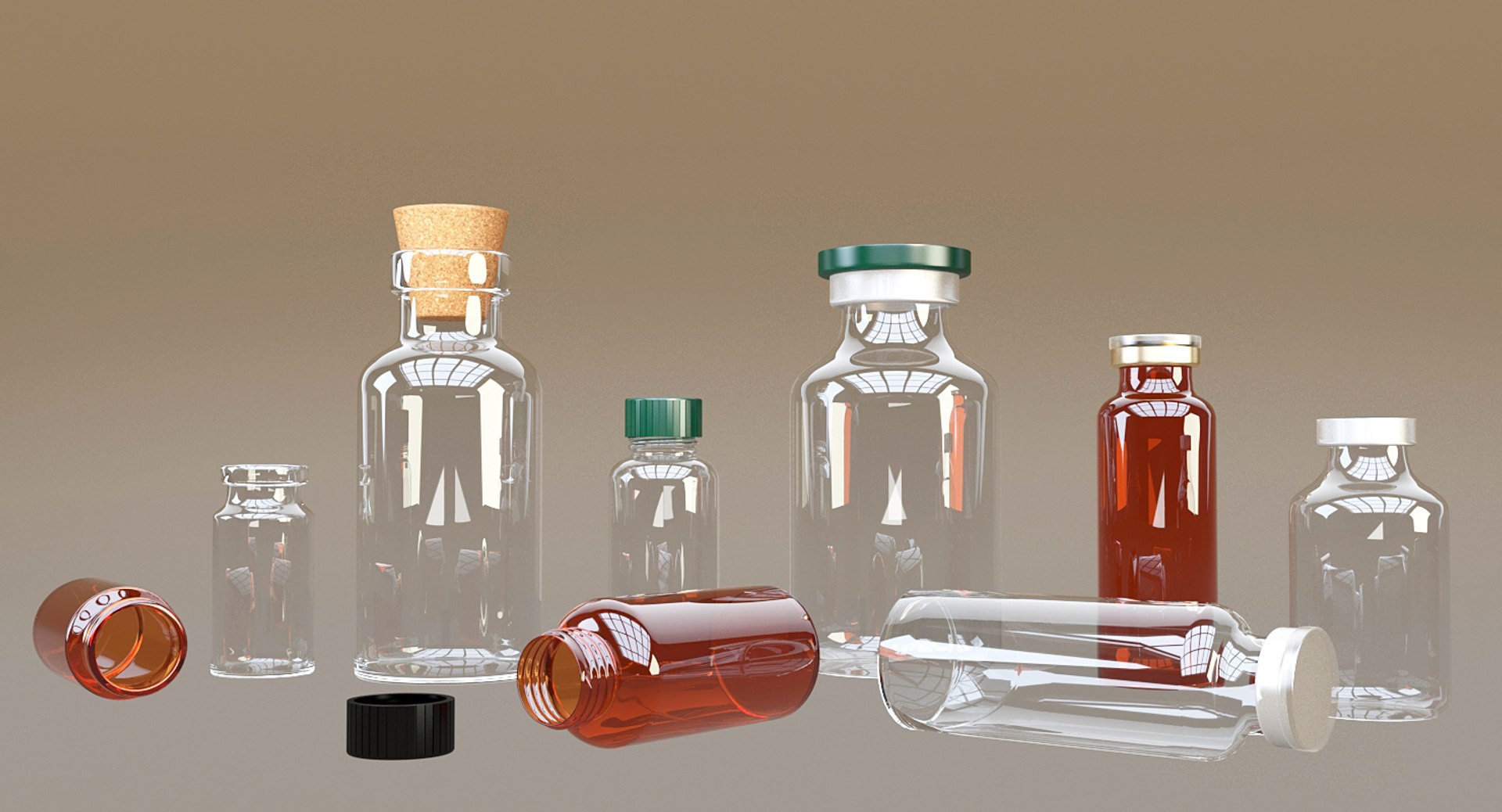 Vials Pharmaceutical 3D Model - TurboSquid 1423164